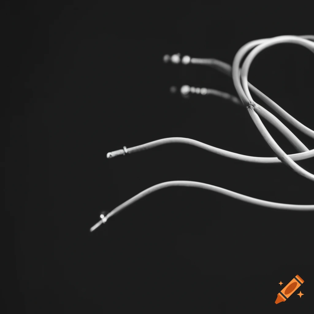 Monochrome photograph of electric wires in a minimalist style on Craiyon