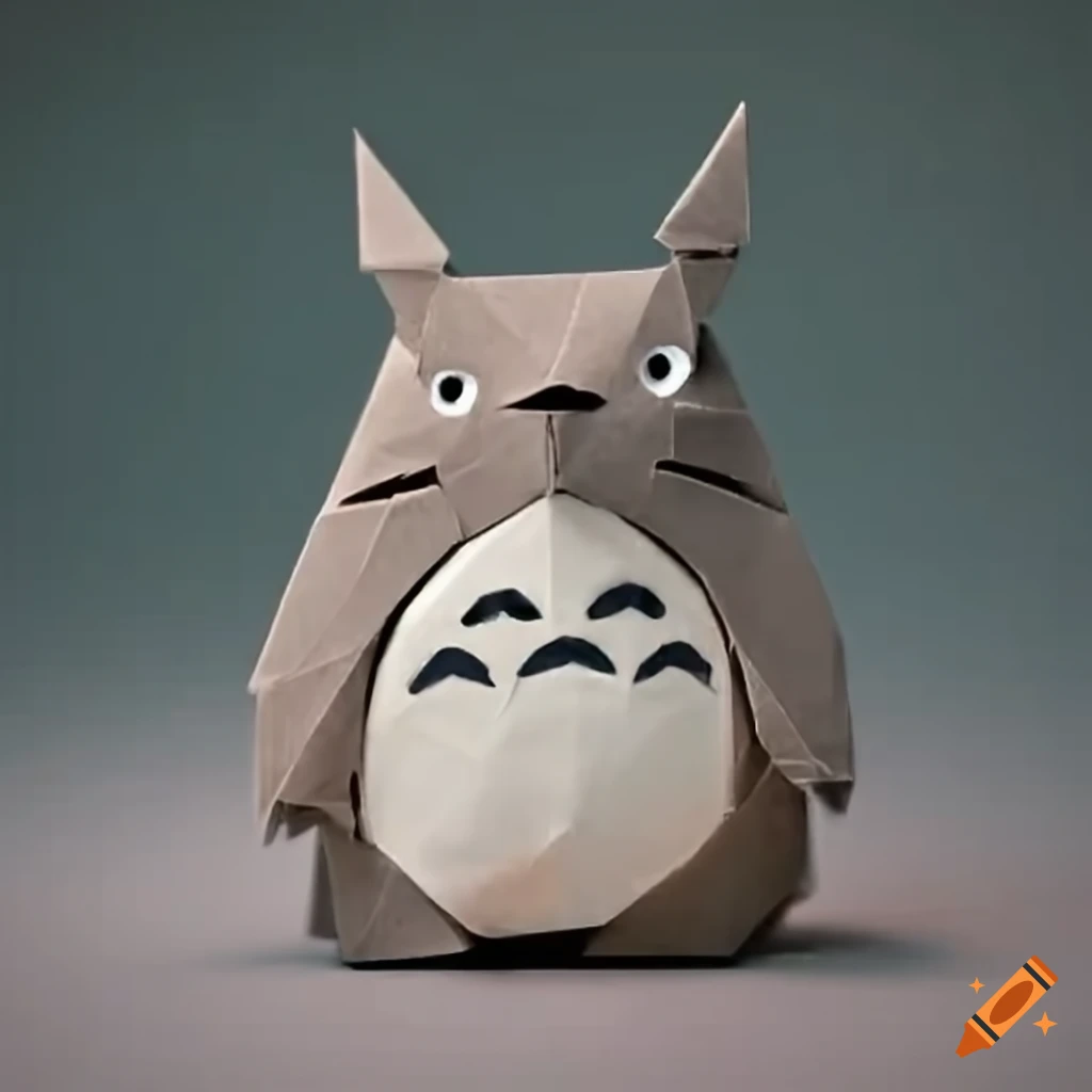 Origami totoro sculpture on Craiyon