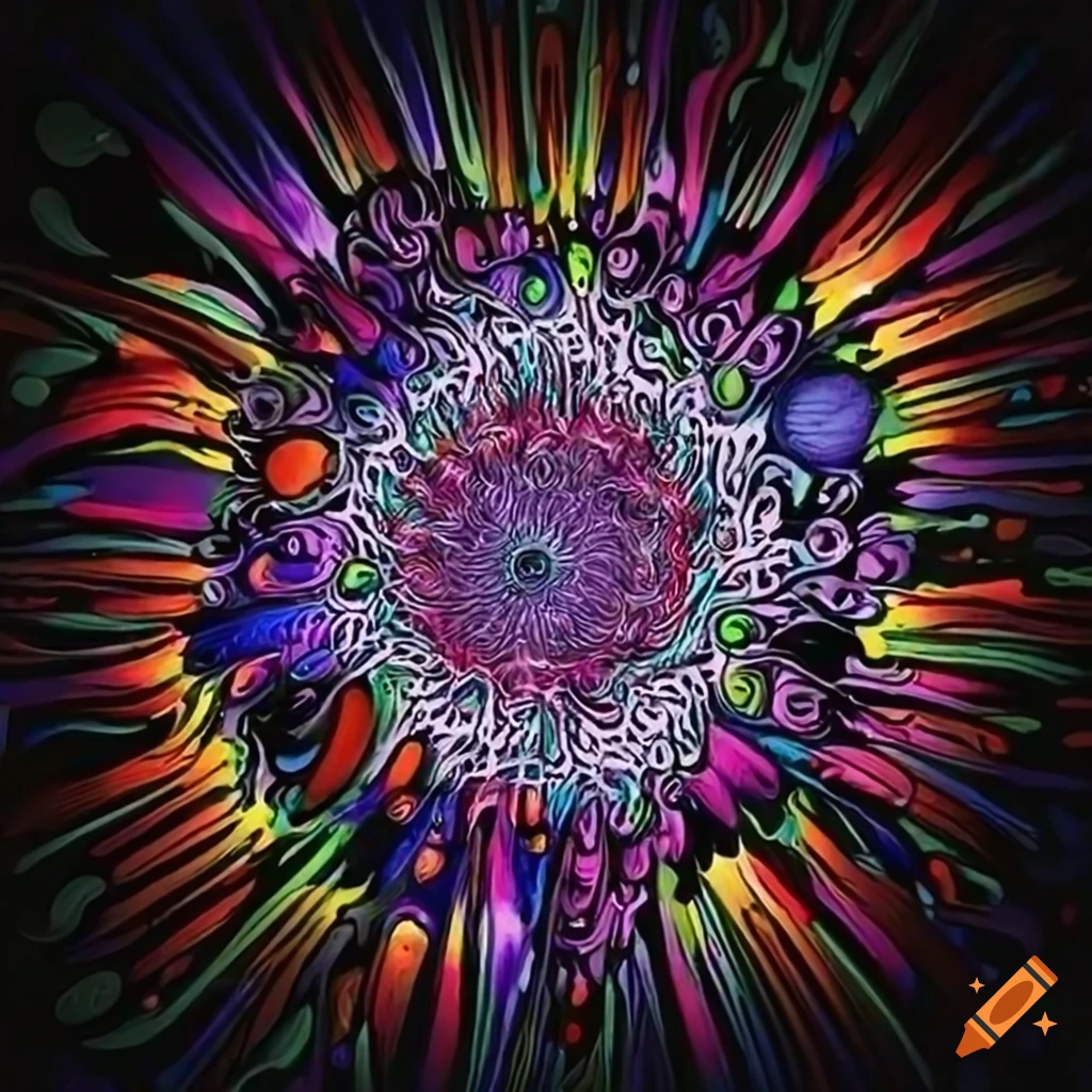 Intricate abstract doodle explosion on Craiyon