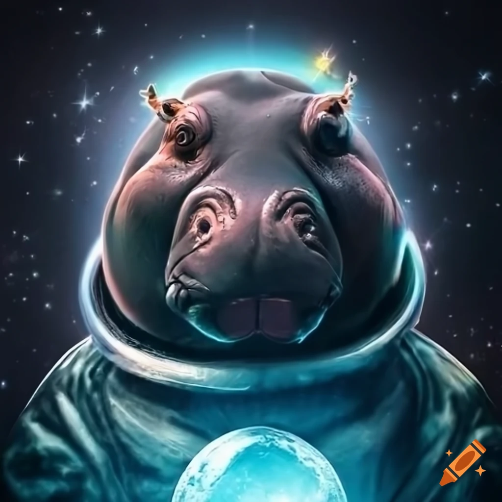 Space hippo on Craiyon