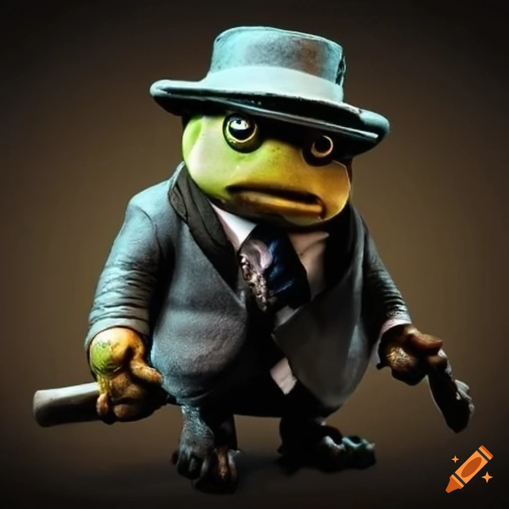 Illustration of a cool and stylish toad on Craiyon