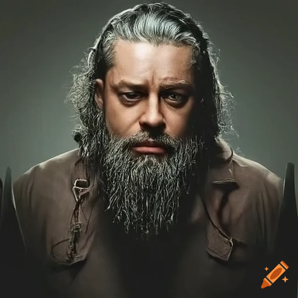 Mike patton with grey hair and beard on Craiyon