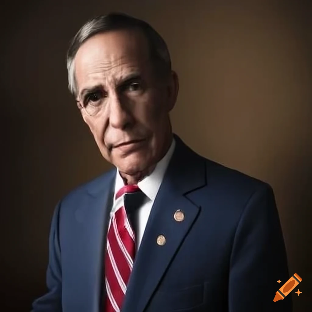 Portrait of a fictional american congressman on Craiyon