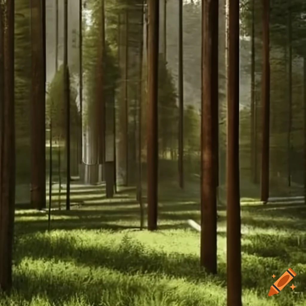 Biomimicry architecture inspired by scots pine trees on Craiyon