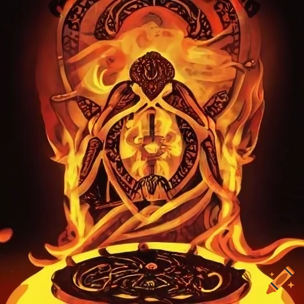 Fire daddy tarot logo on Craiyon