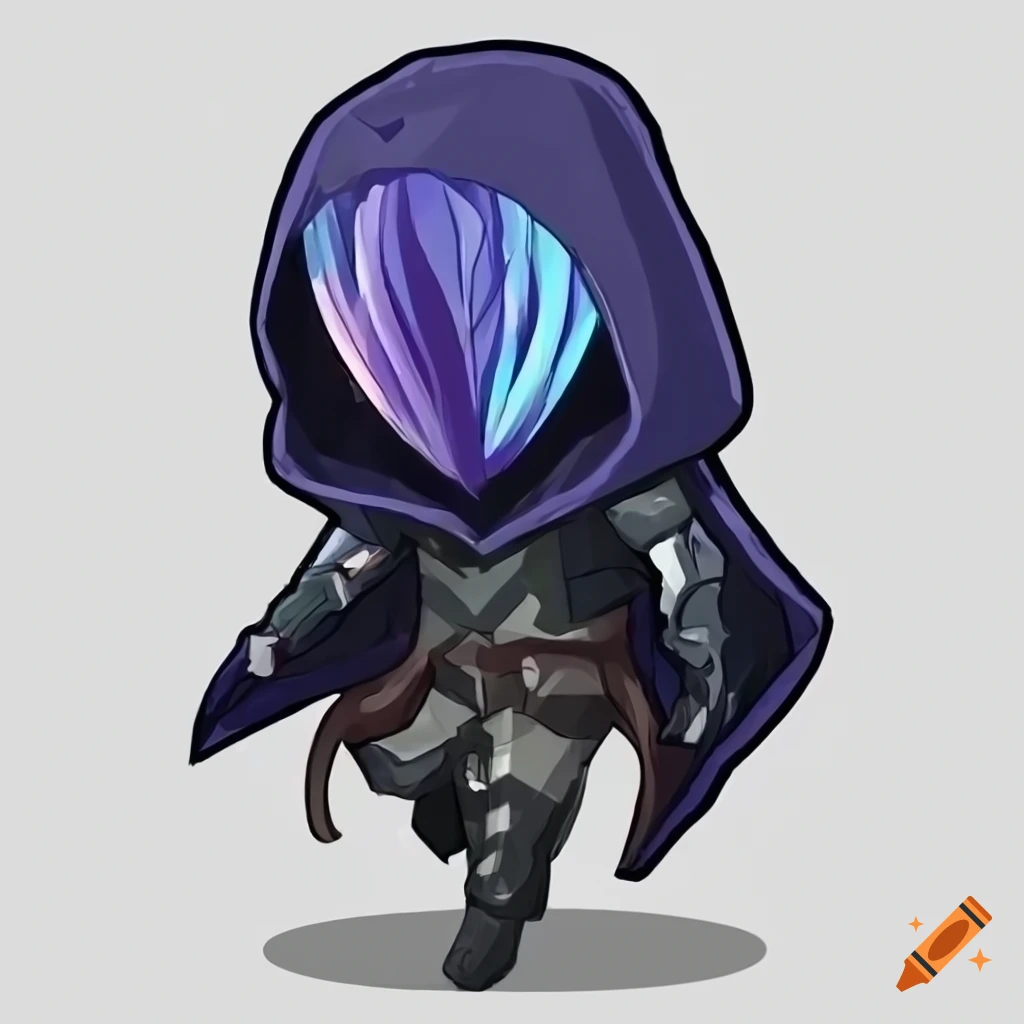 Omen valorant chibi anime character on Craiyon