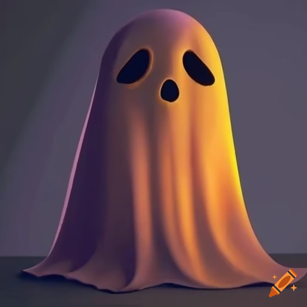 Halloween ghost illustration on Craiyon