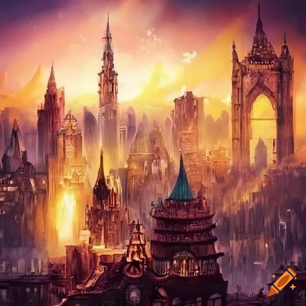 Fantasy magical city on Craiyon