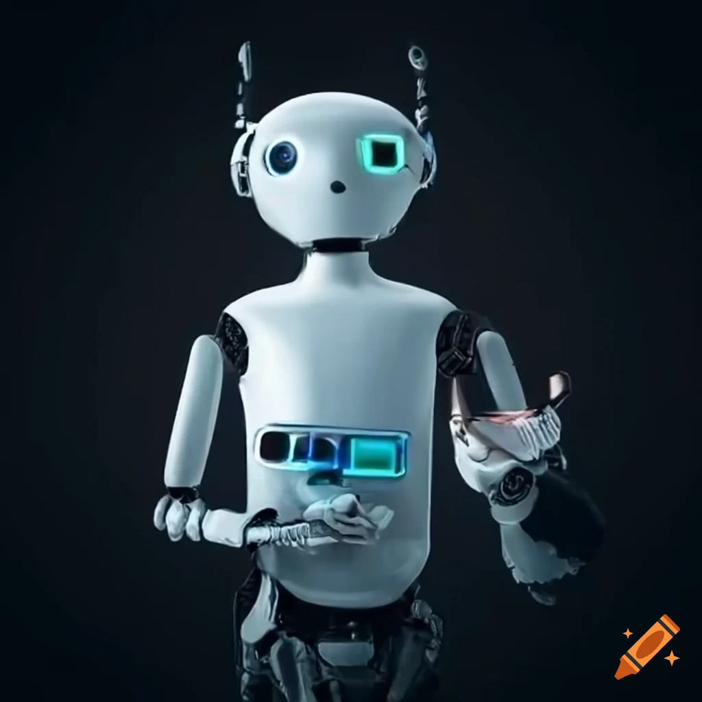 Robot holding medication in its hands on Craiyon