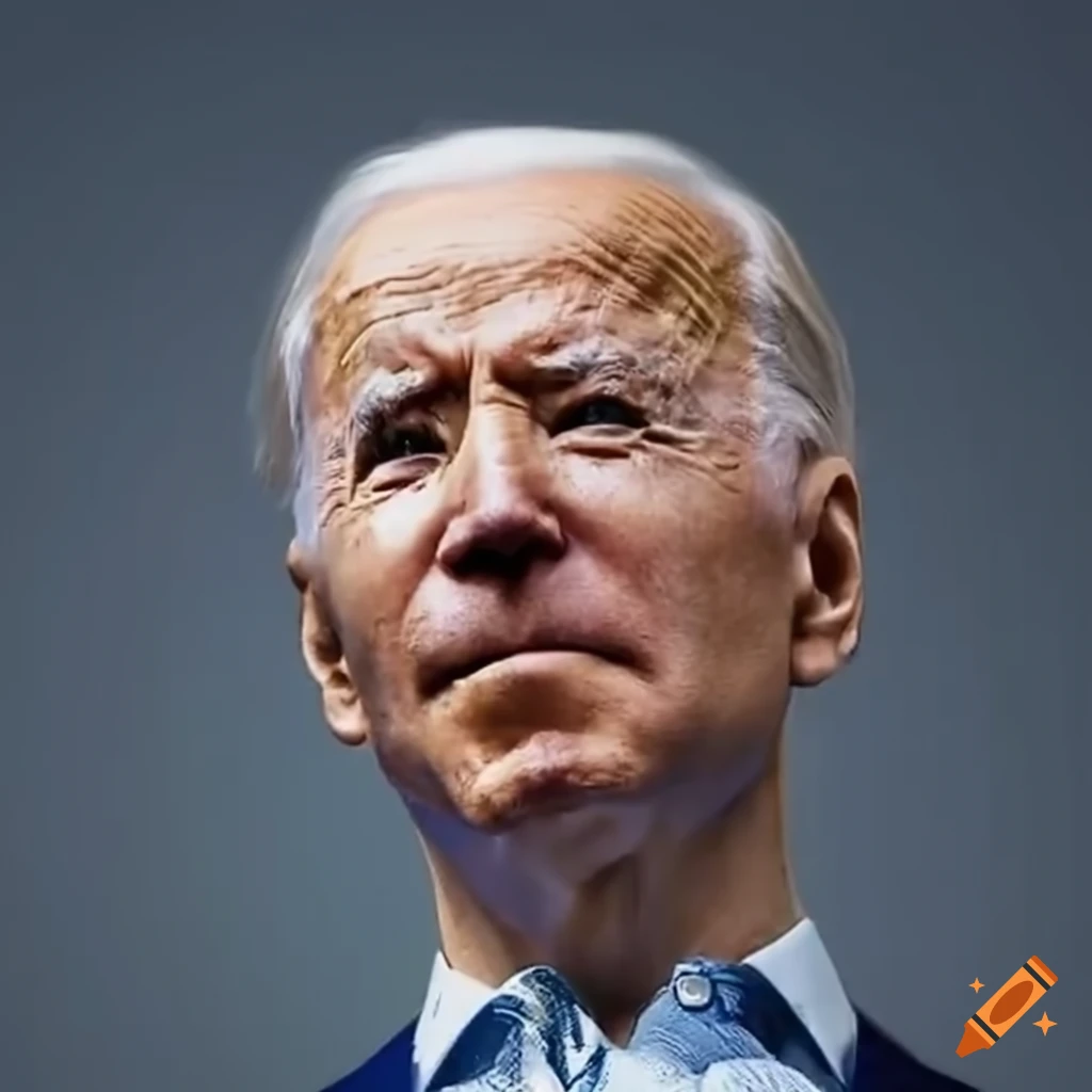 Joe biden making a thoughtful expression on Craiyon