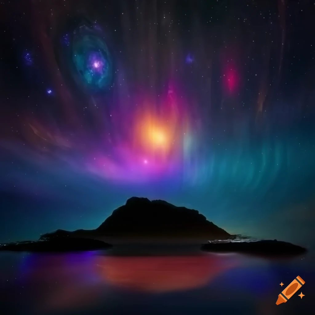 Cosmic realm with mesmerizing black hole surrounded by shimmering stars ...