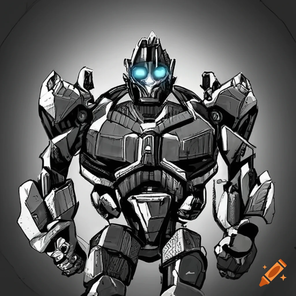 Titanium superhero ironhide with a comic character design on Craiyon