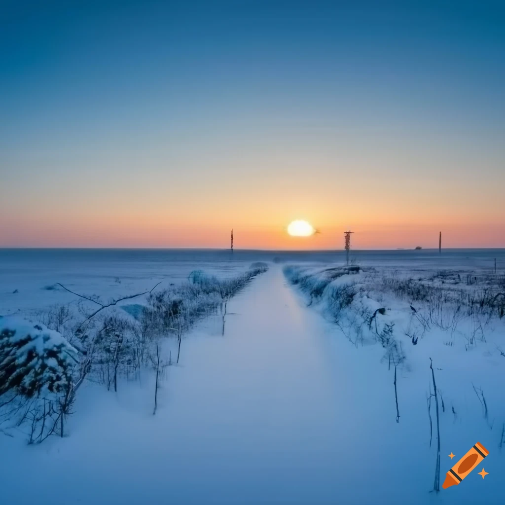 Winter scene in schleswig-holstein on Craiyon
