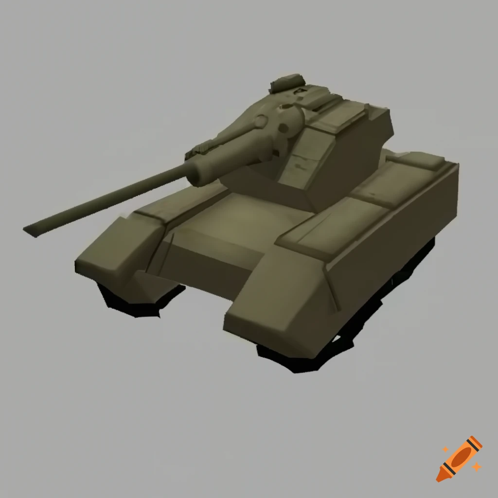 Polygonal 3d tank from n64 on Craiyon