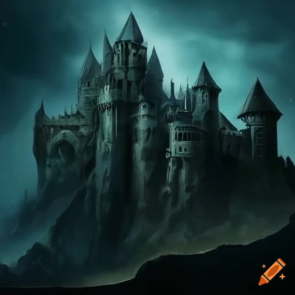 Dark castle on Craiyon