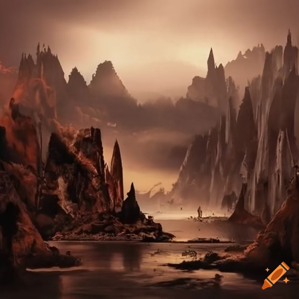 Sublime landscape destruction on Craiyon