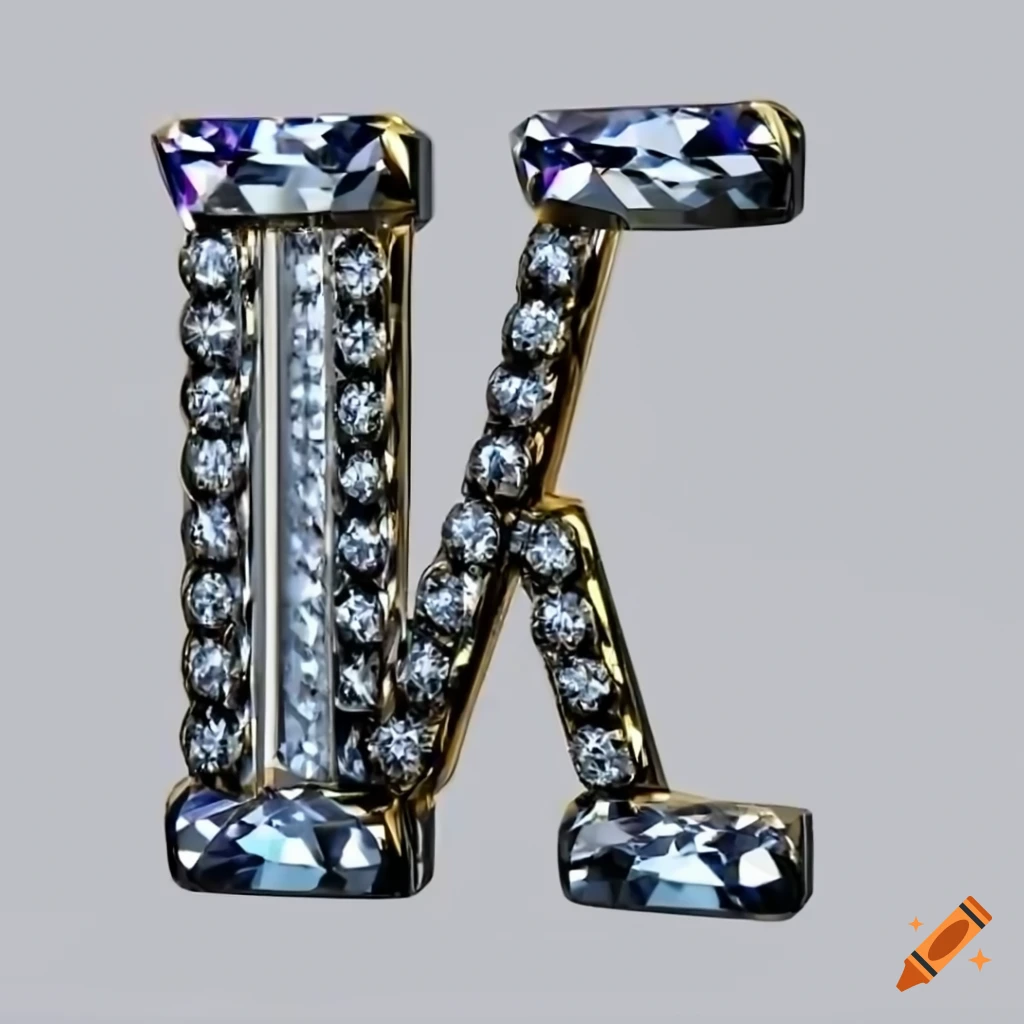 VVS diamond 3D render of the letter W on Craiyon