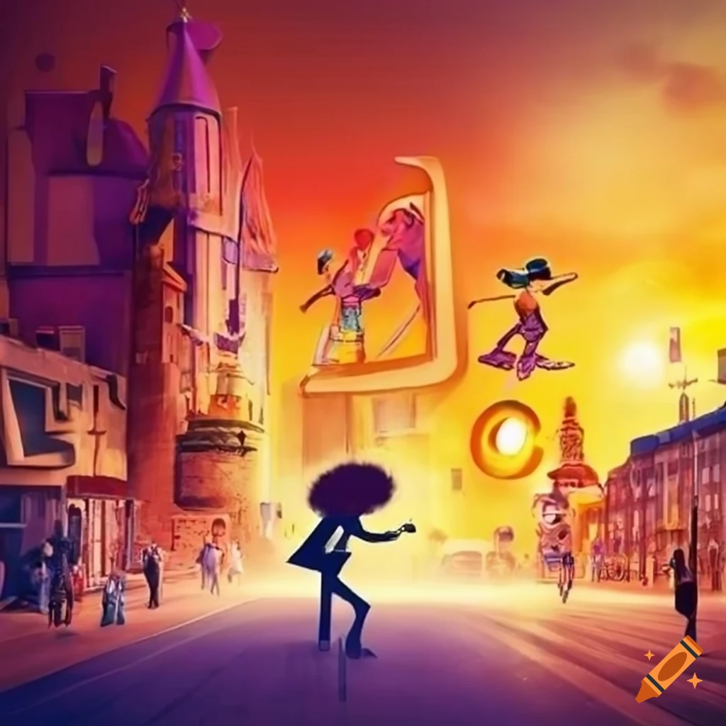 Disney pixar poster with text on Craiyon