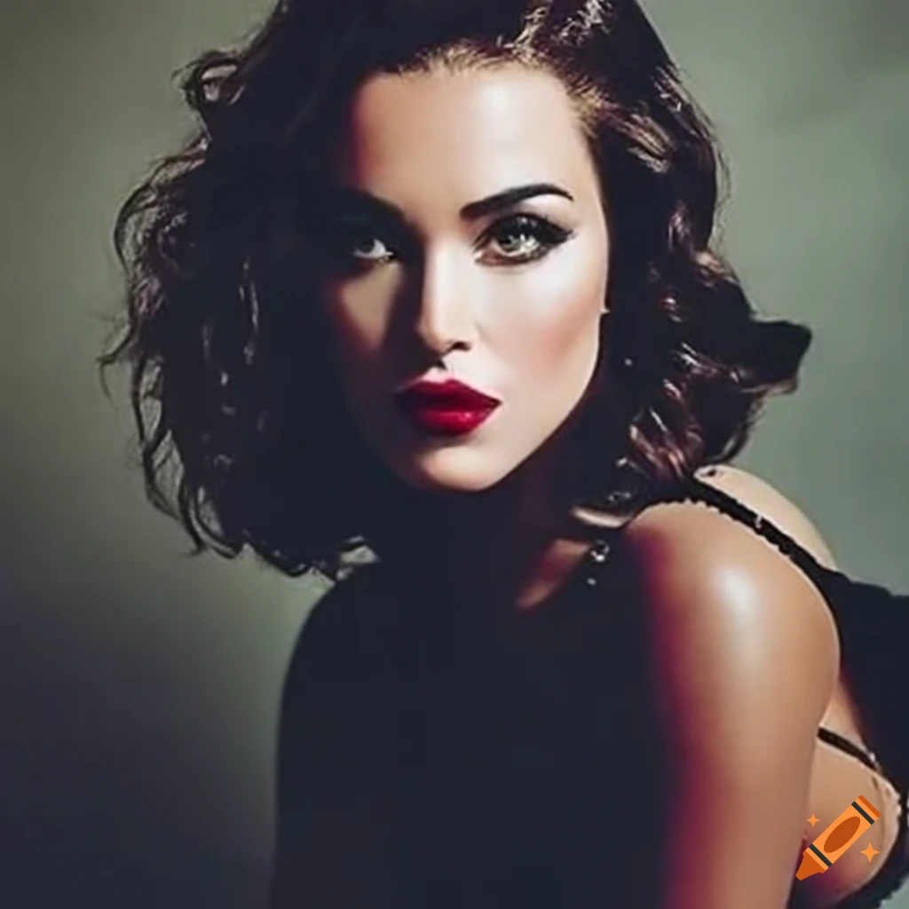 Decadent female femme fatale pulp style by Casey Baugh on Craiyon