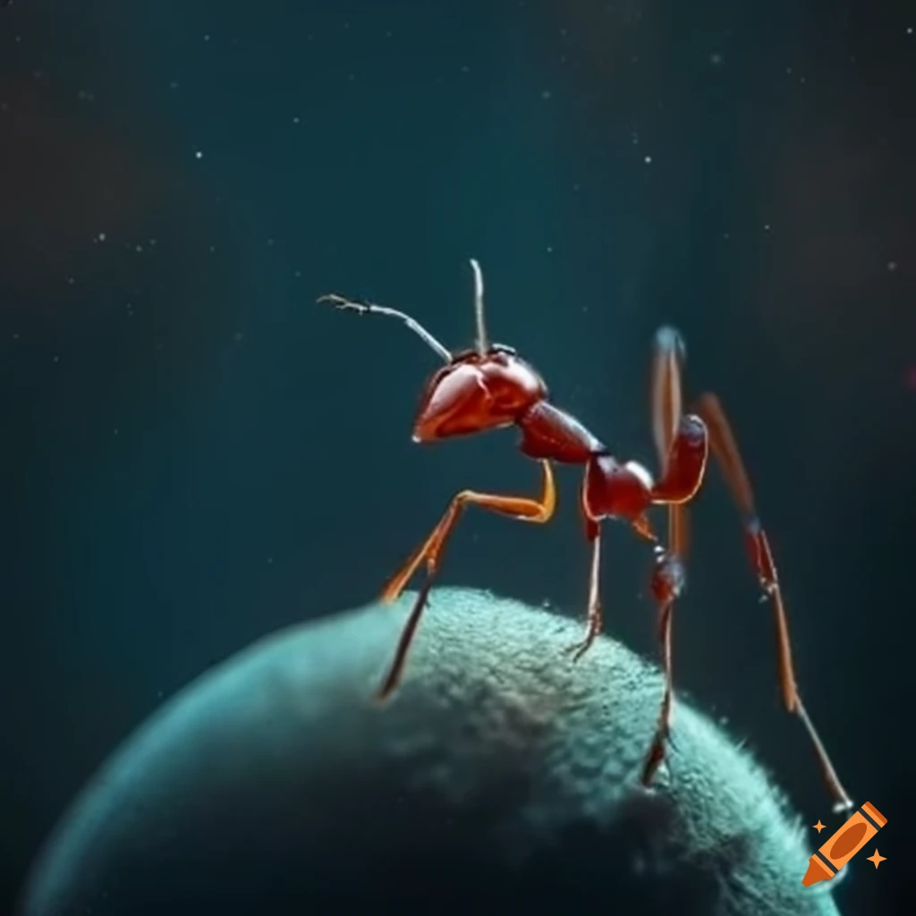 Ant gazing at the stars on Craiyon