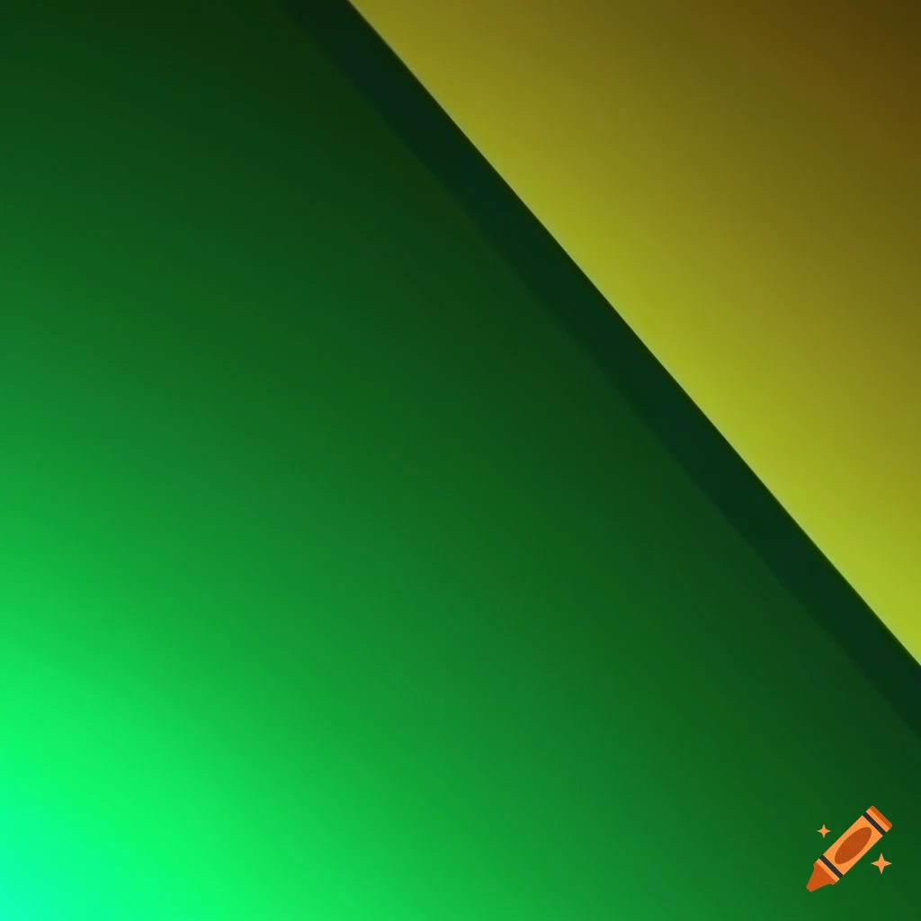 Abstract gold and green morphing rectangle on Craiyon