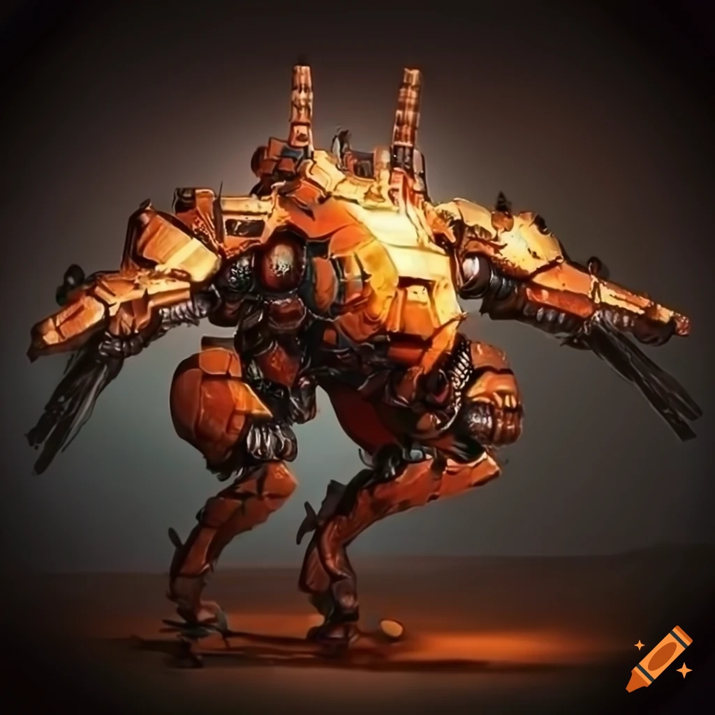 Exceptional high definition details of stunning mech on Craiyon