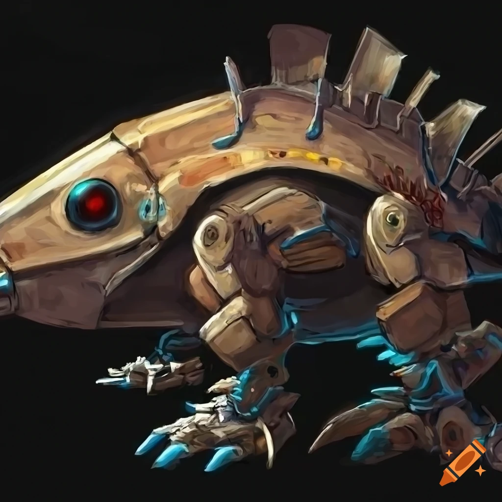 Cel shaded mech on Craiyon