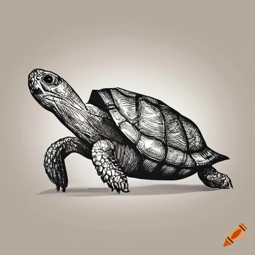 Turtle growing a tree out of its shell on Craiyon