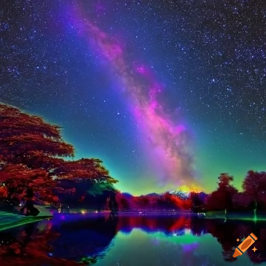 Cosmic realm with mesmerizing black hole and vibrant stars on Craiyon