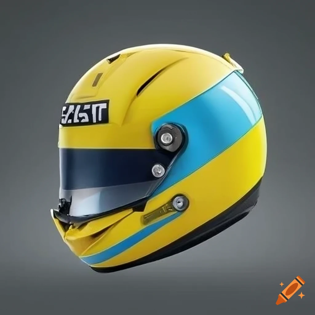 Yellow f1 driver helmet on Craiyon