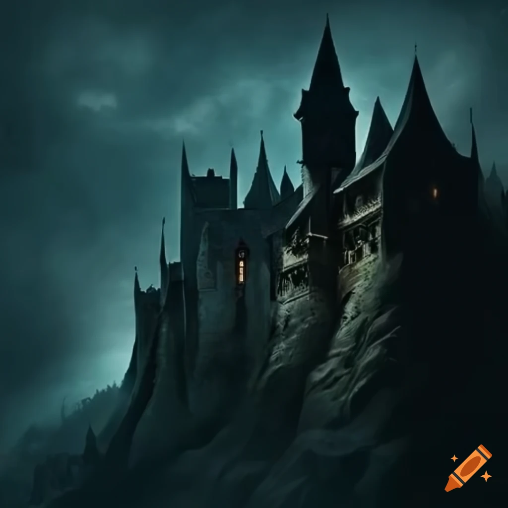 Dark castle on Craiyon