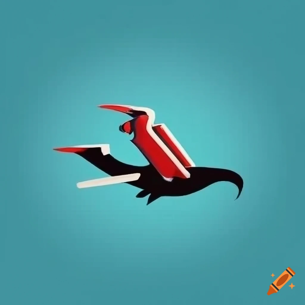 Simple airline vulture logo on Craiyon