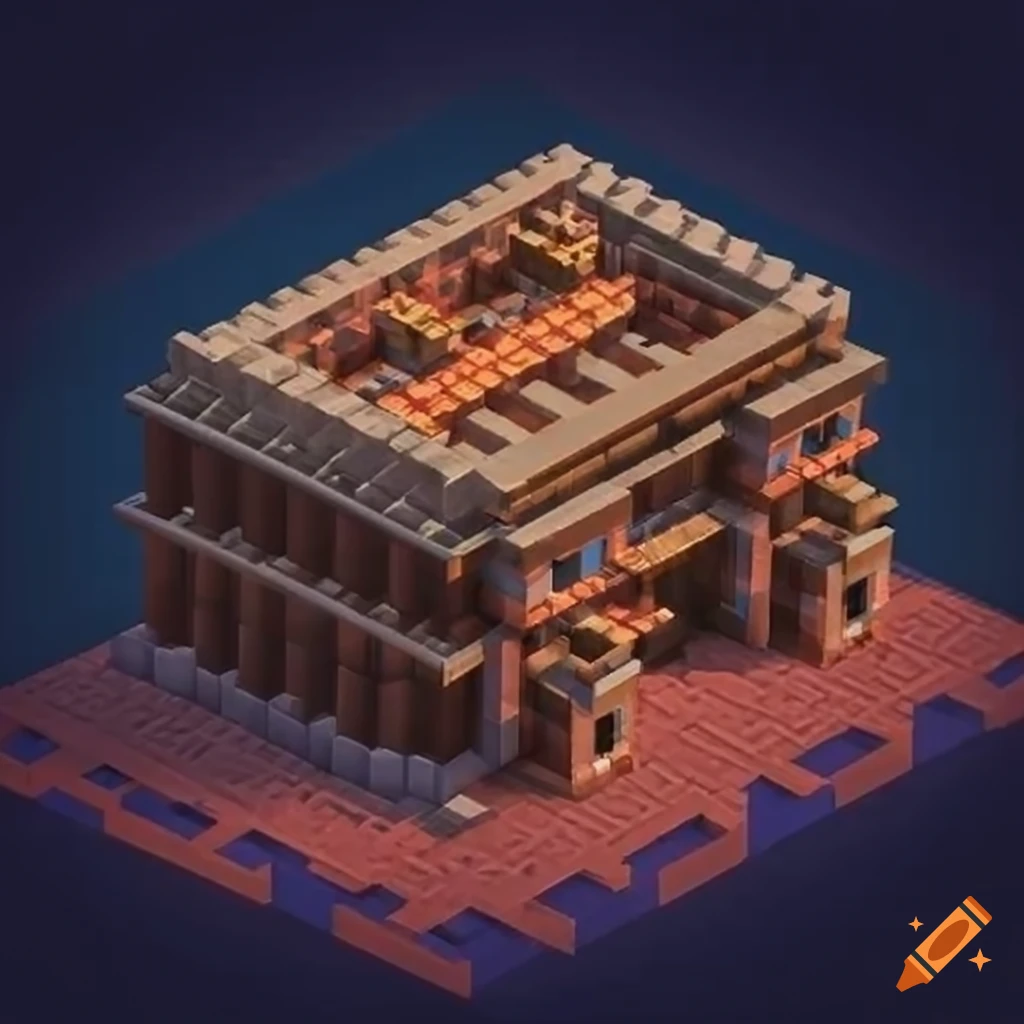 Minecraft structure planner mining headquarters on Craiyon