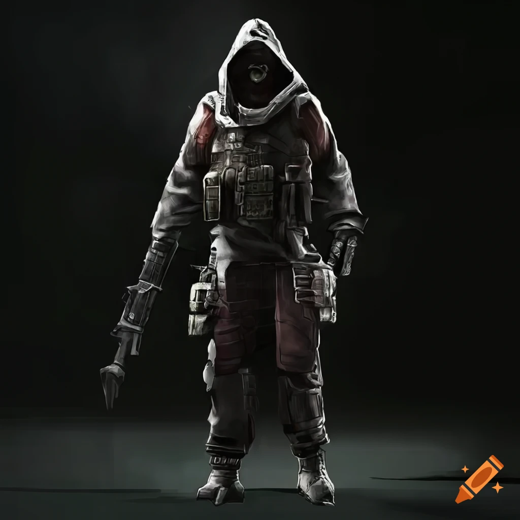 Reaper bot concept art from call of duty, full body on Craiyon