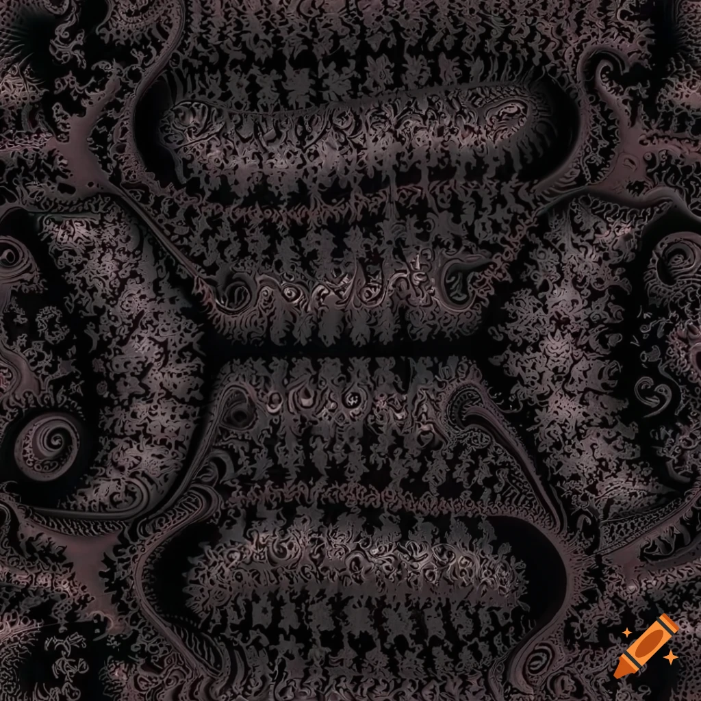 Intricate black mandelbrot root texture with sharp patterns on Craiyon