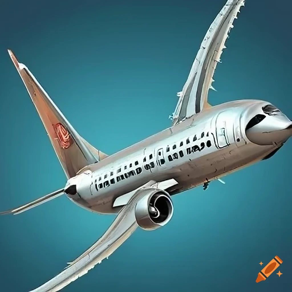 Artistic representation of an anthropomorphized 737 airplane with a Tin ...