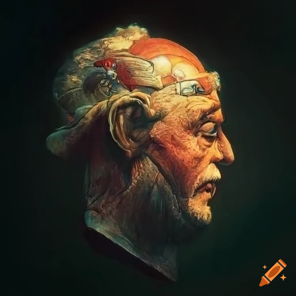 Cel shaded mech art with intricate layering and spectacular lighting on ...