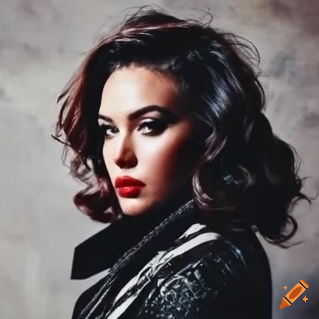 Decadent female femme fatale pulp style by Casey Baugh on Craiyon