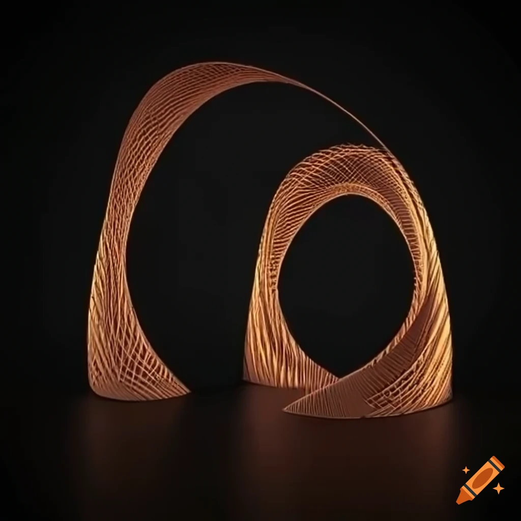 Parametric arch made of propellers on Craiyon