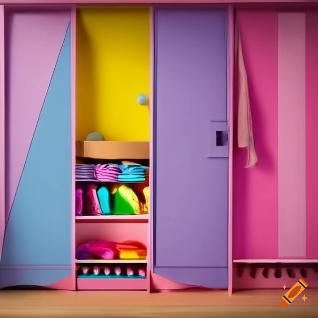 Colorful kids wardrobe on Craiyon