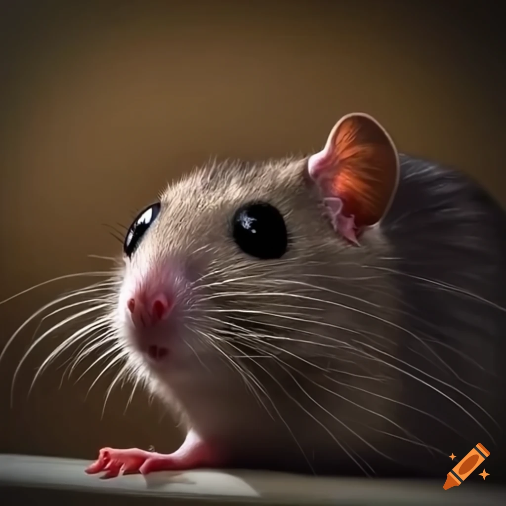 Curious long-evans rat near an opaque chamber with fearful screams and fear pheromones on Craiyon