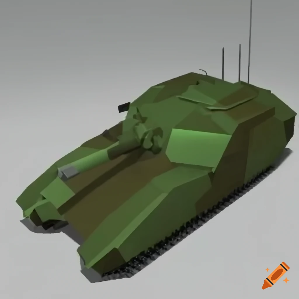 Polygonal 3d tank from n64 on Craiyon