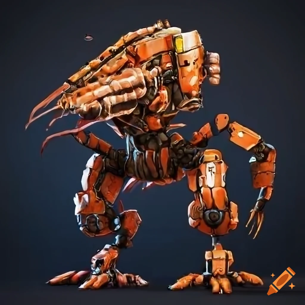 Stunning high-definition details of a mech on Craiyon