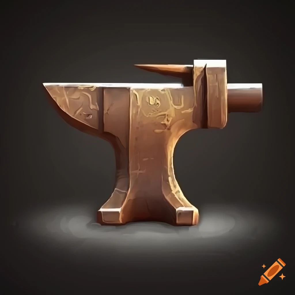 Anvil medieval crafting icon for a video game on Craiyon