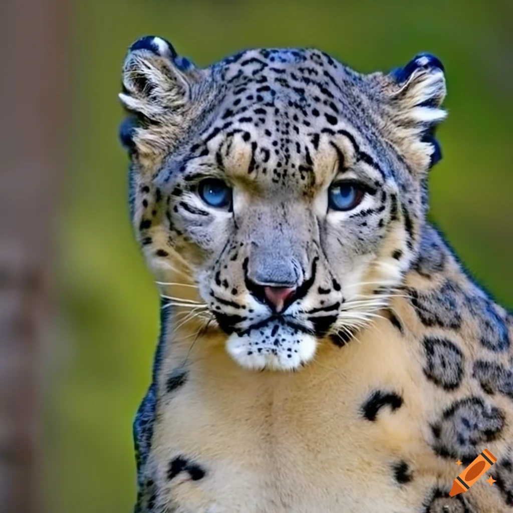 Majestic snow leopard in high definition on Craiyon