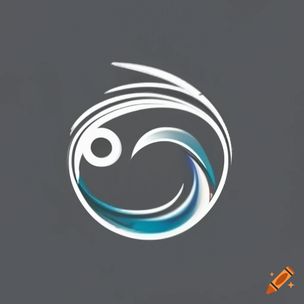 Engineering logo design with flowing water on Craiyon