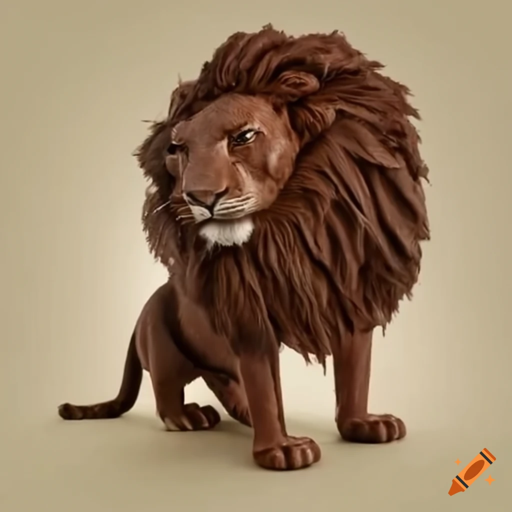 Lion made of chocolate on Craiyon
