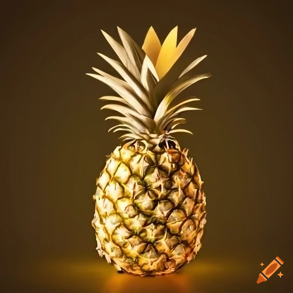 Gold pineapple on Craiyon