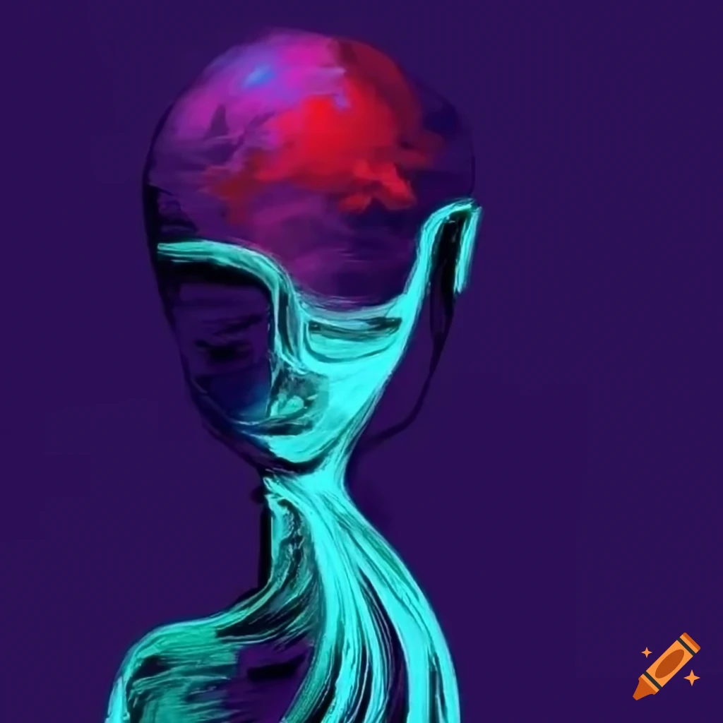 Mysterious disconnected abstract dark surreal figure on Craiyon