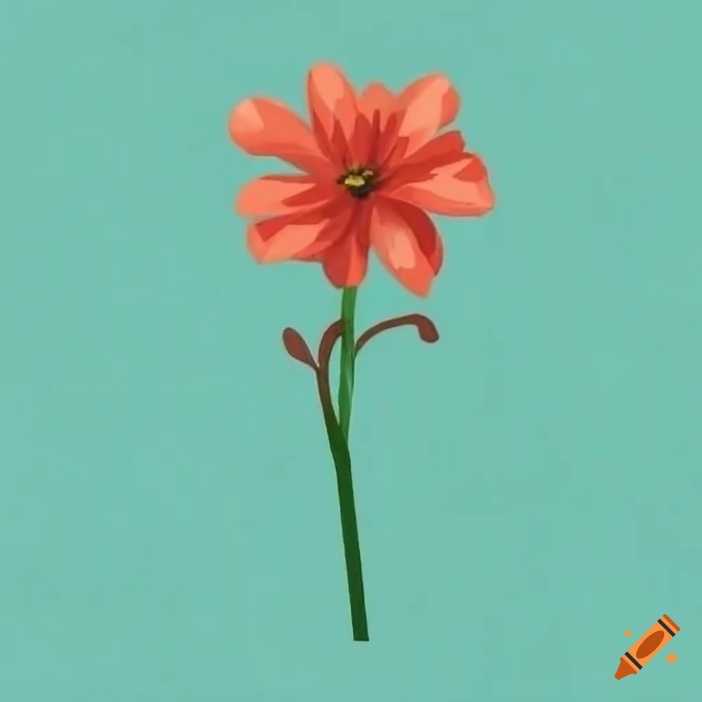 Realistic and minimalistic detailed flowers with stalk on Craiyon